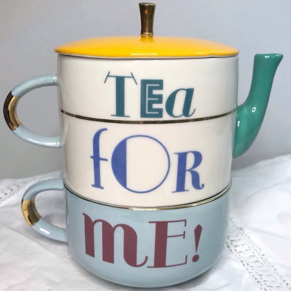 Anthropologie | Dining | Nwt Anthropologie Stackable 3 Piece Tea Set ...